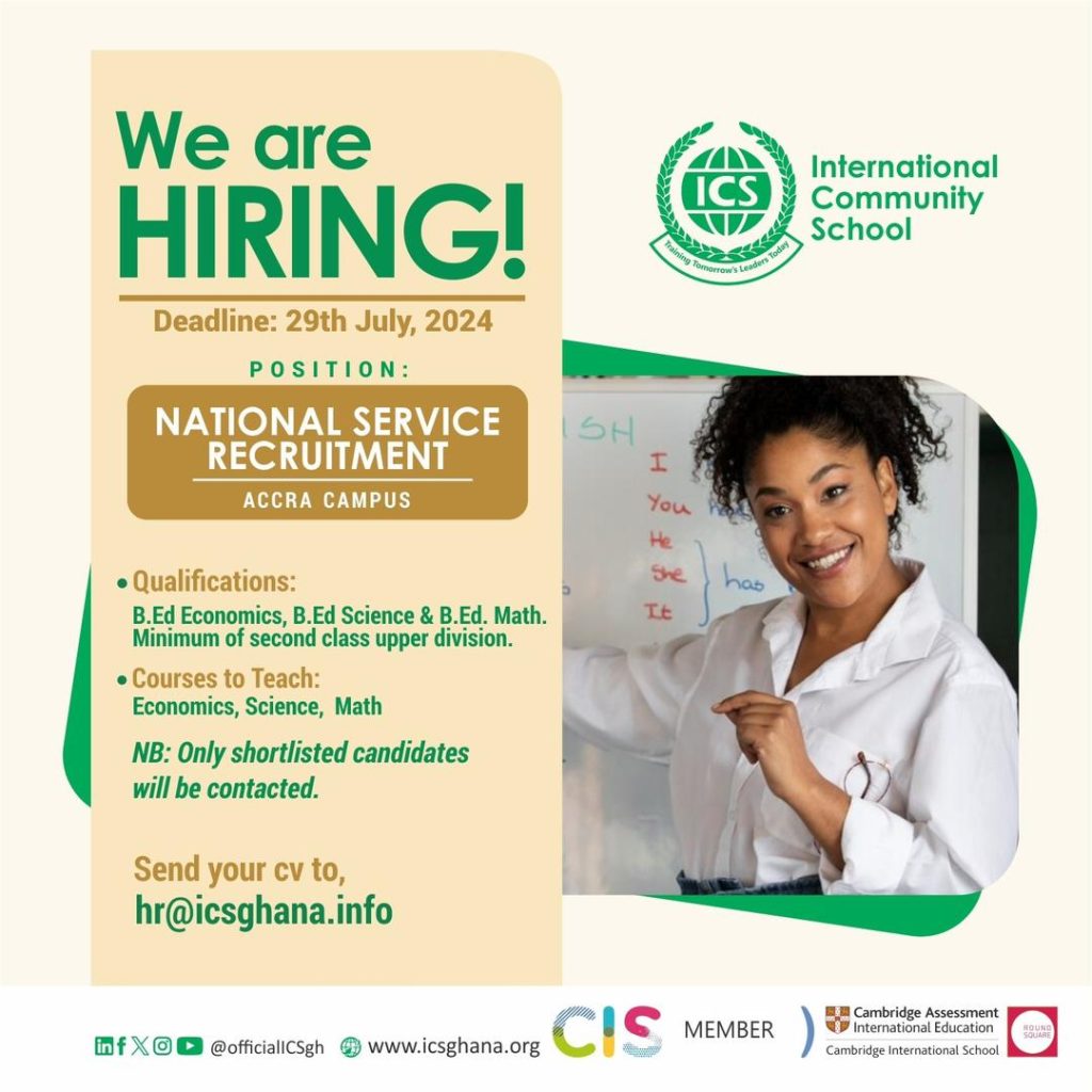 Call For National Service Personnel - International Community School